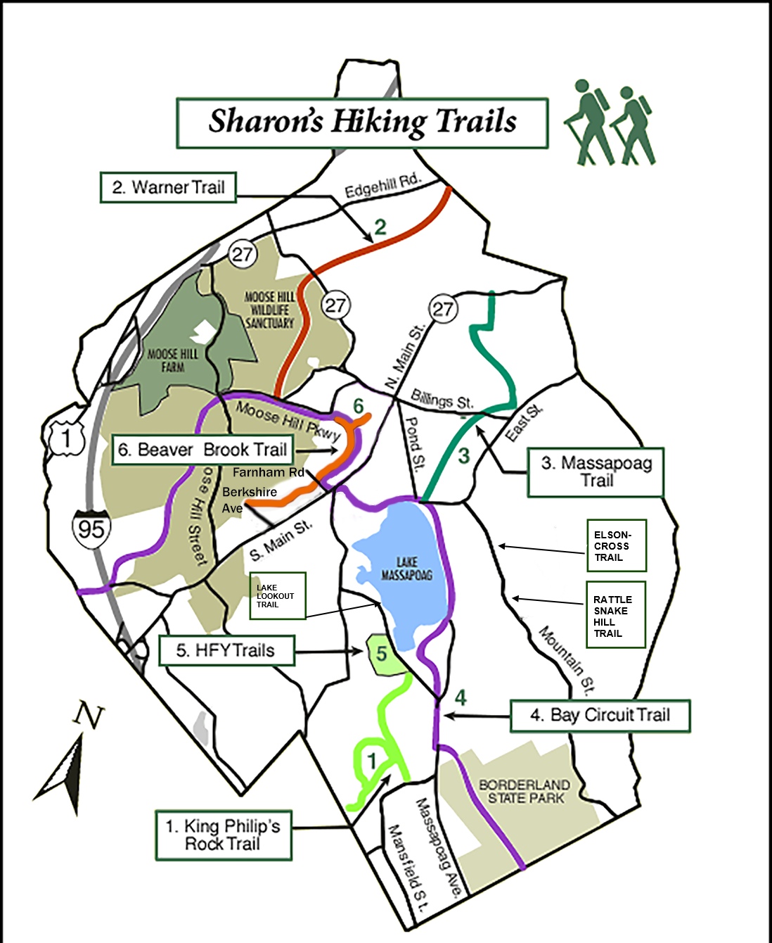 Trails in Sharon, Massachusetts
